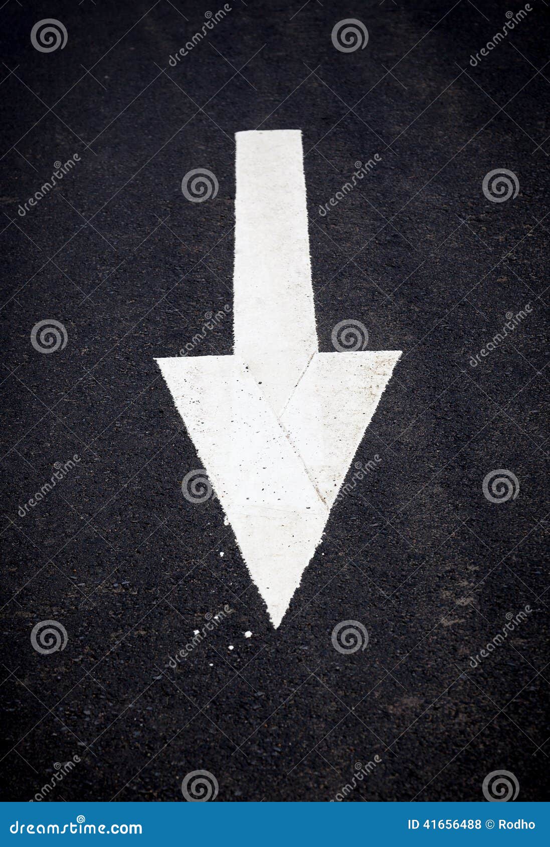 White Forward Traffic Arrow Stock Photo - Image of lane, avenue: 41656488