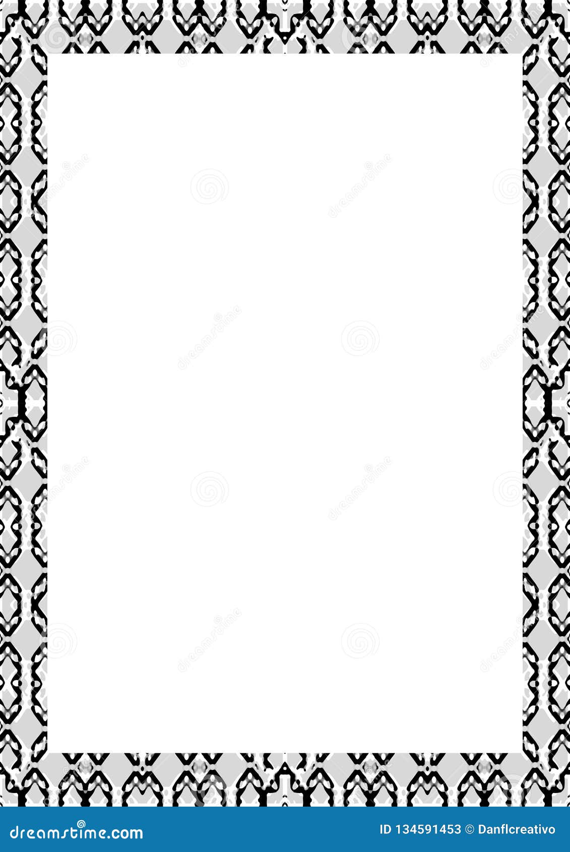 White Frame Background with Decorated Borders Stock Illustration ...