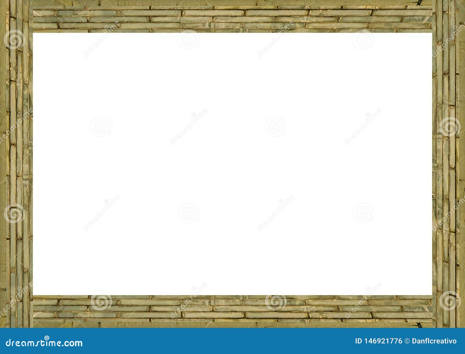 Empty Landscape Frame Background with Brick Wall Edges Stock Photo ...