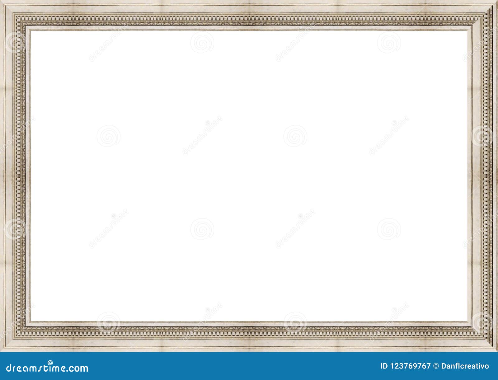 White Landscape Blank Frame with Architectural Classical Style B Stock ...