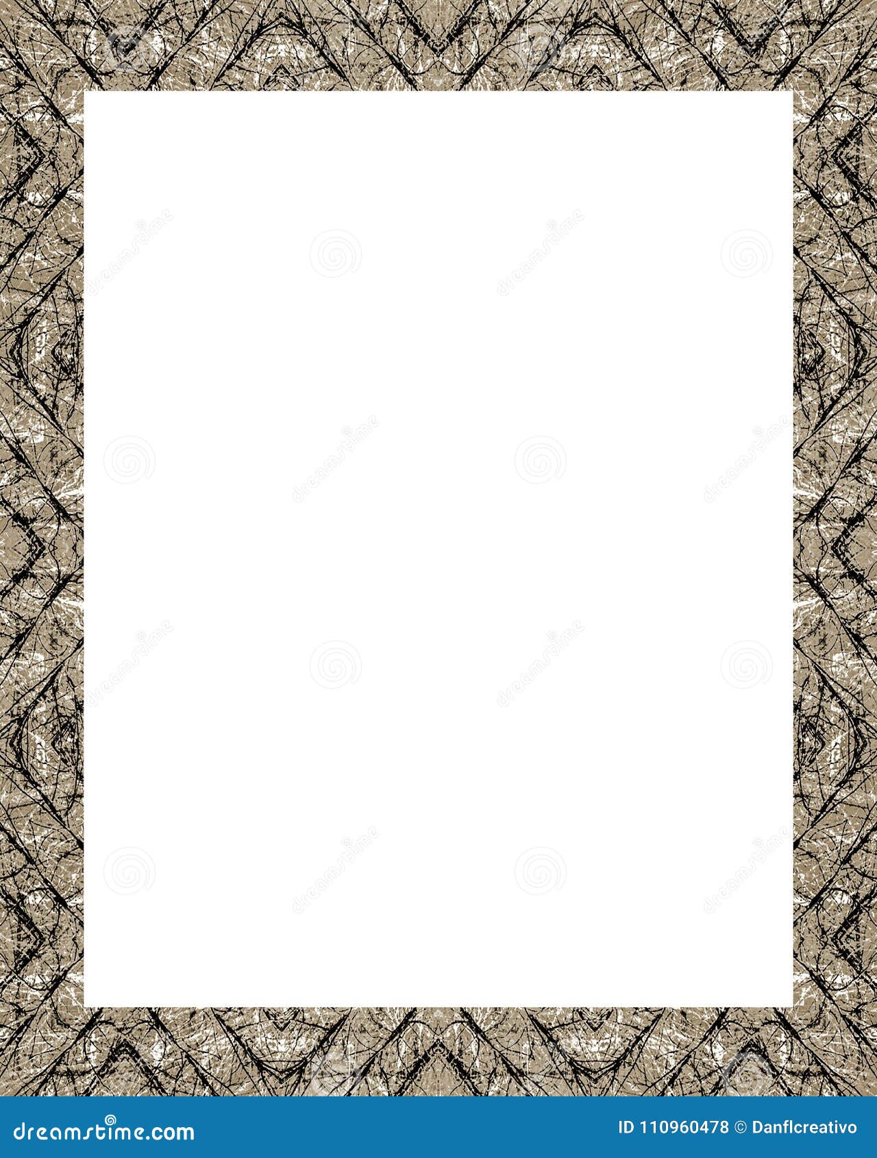 White Frame with Decorated Borders Stock Photo - Image of border ...