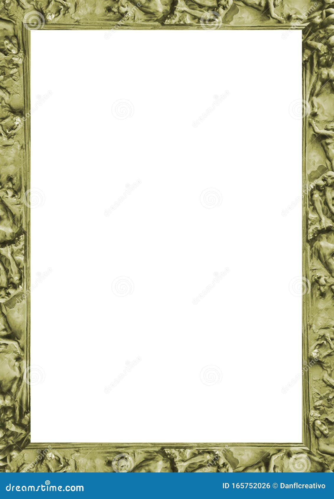 White Frame with Decorated Sculptures Borders Stock Illustration ...