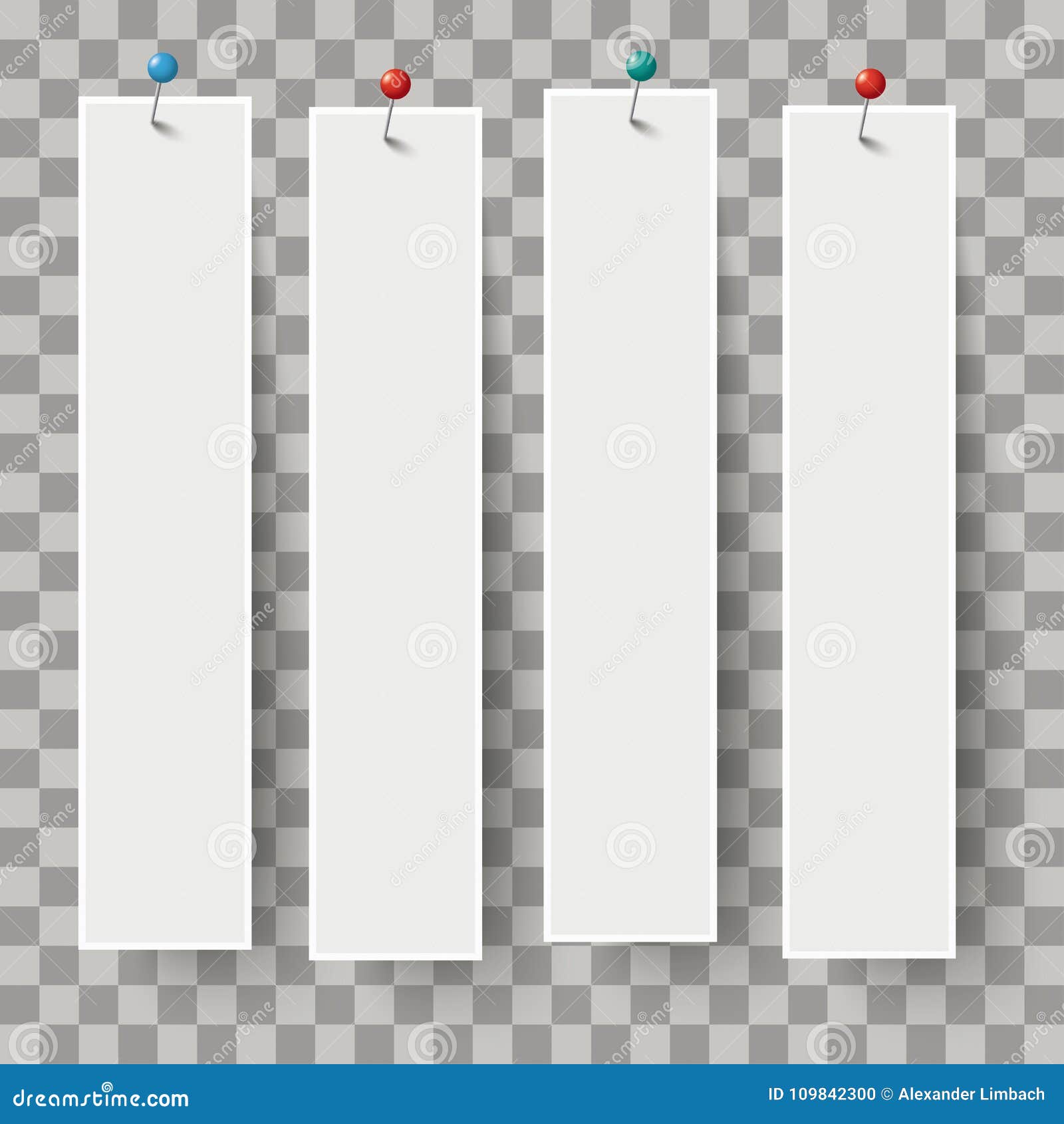 White Frame Banners Pins Transparent Stock Vector - Illustration of ...