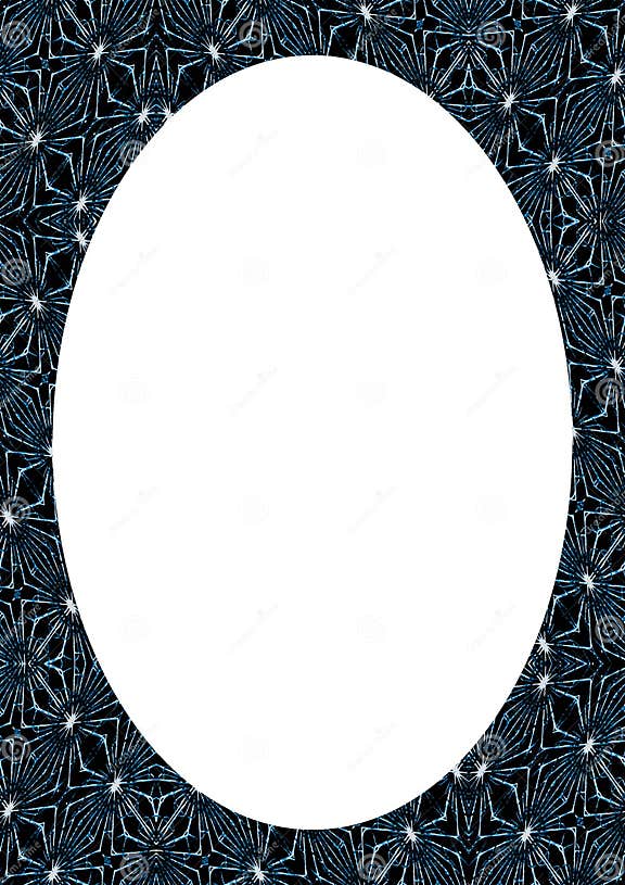 White Frame with Blue Decorated Circle Borders Stock Image - Image of ...