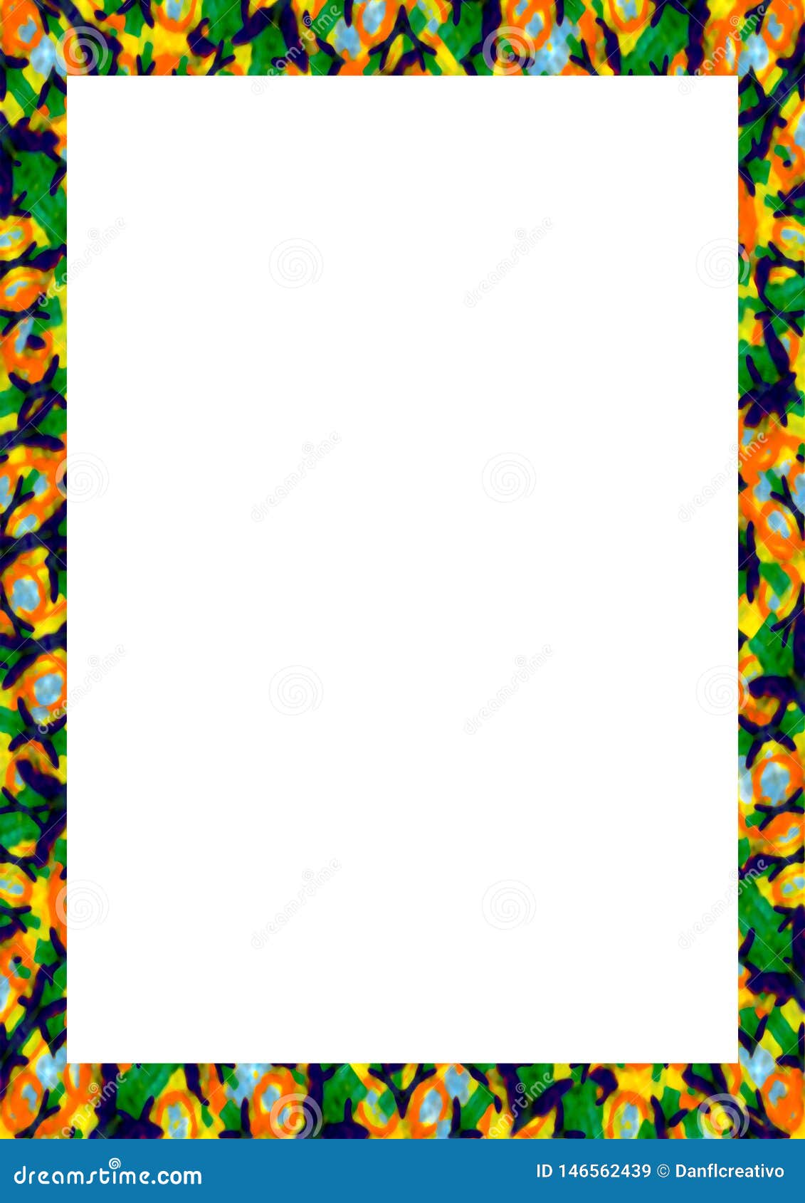 White Frame with Colored Edges Stock Illustration - Illustration of ...