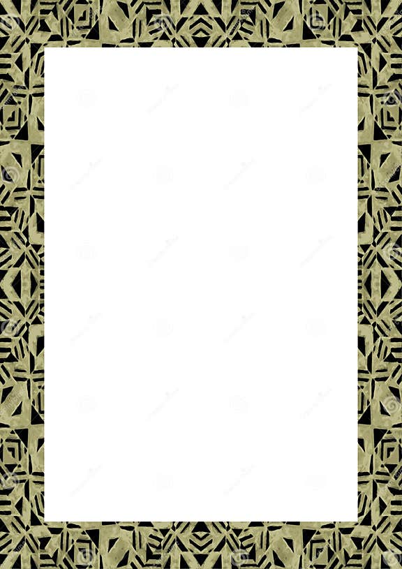 White Frame with Decorated Borders Stock Photo - Image of blank ...