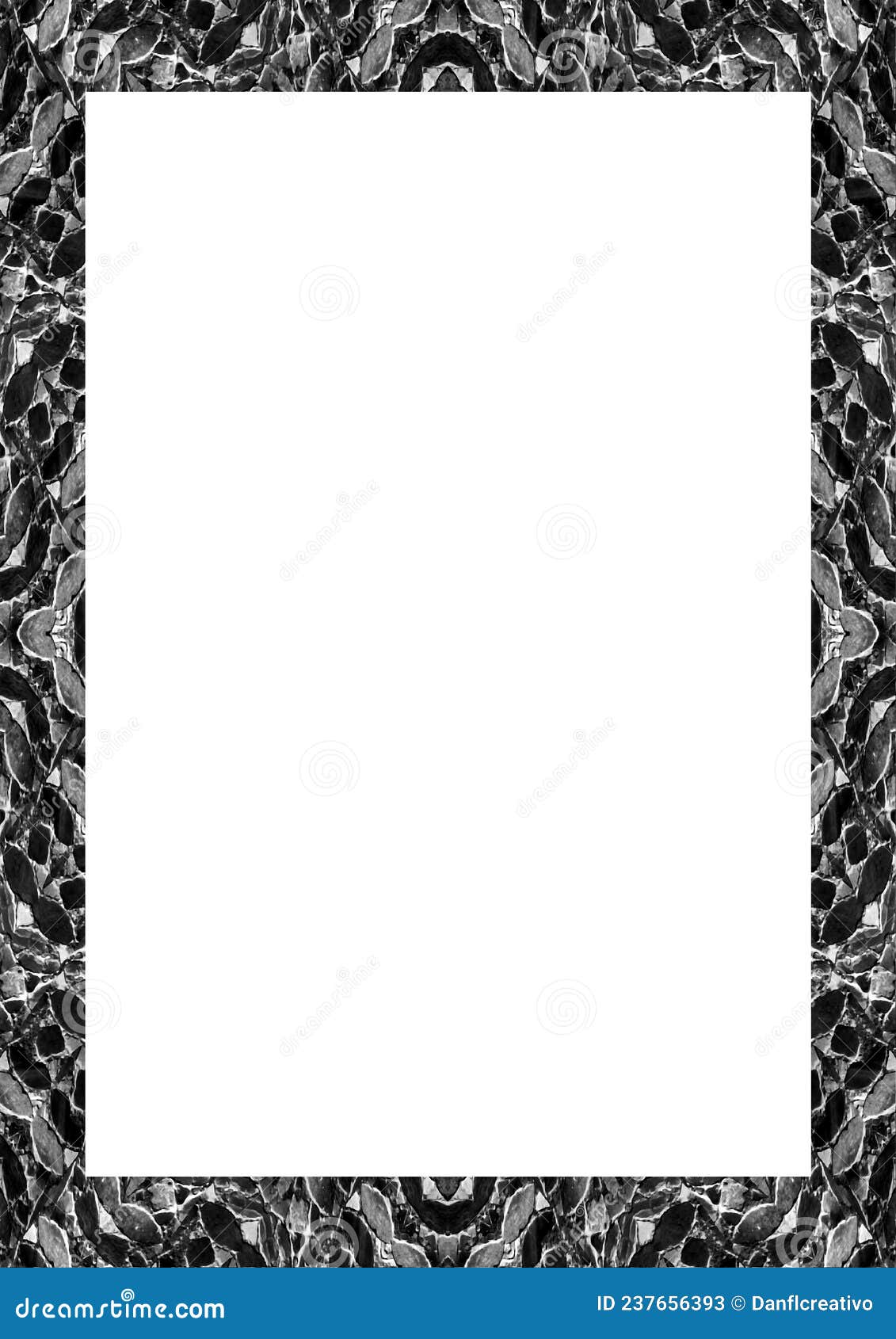 White Frame with Decorated Borders Stock Illustration - Illustration of ...