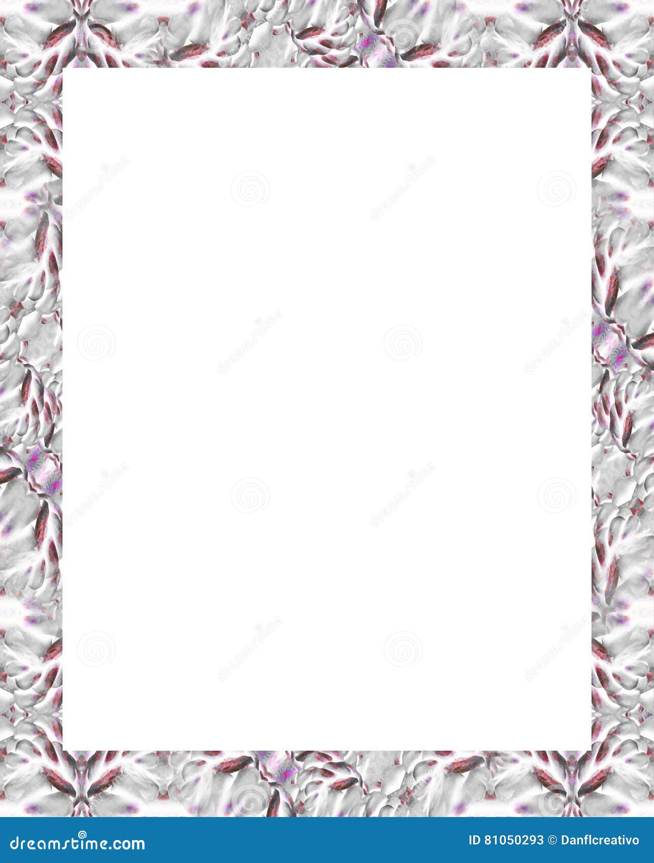 White Frame with Decorated Borders Stock Illustration - Illustration of ...