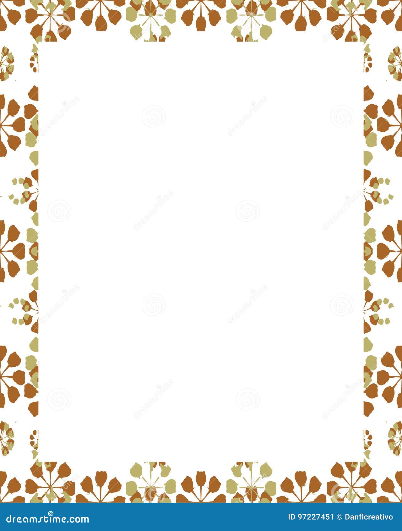 White Frame with Decorated Borders Stock Illustration - Illustration of ...
