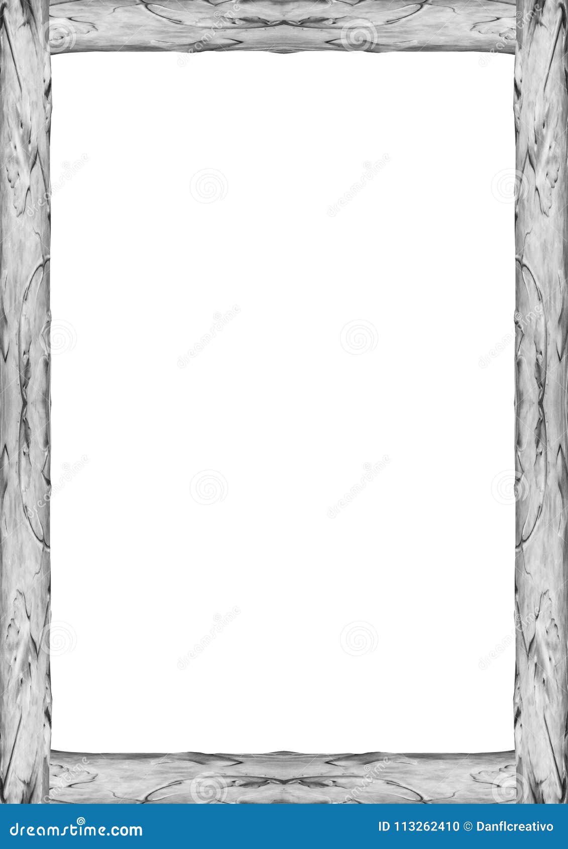 White Frame with Decorated Borders Stock Photo - Image of white ...