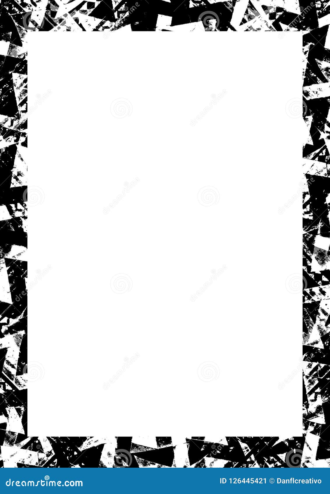 White Frame with Decorated Borders Stock Illustration - Illustration of ...