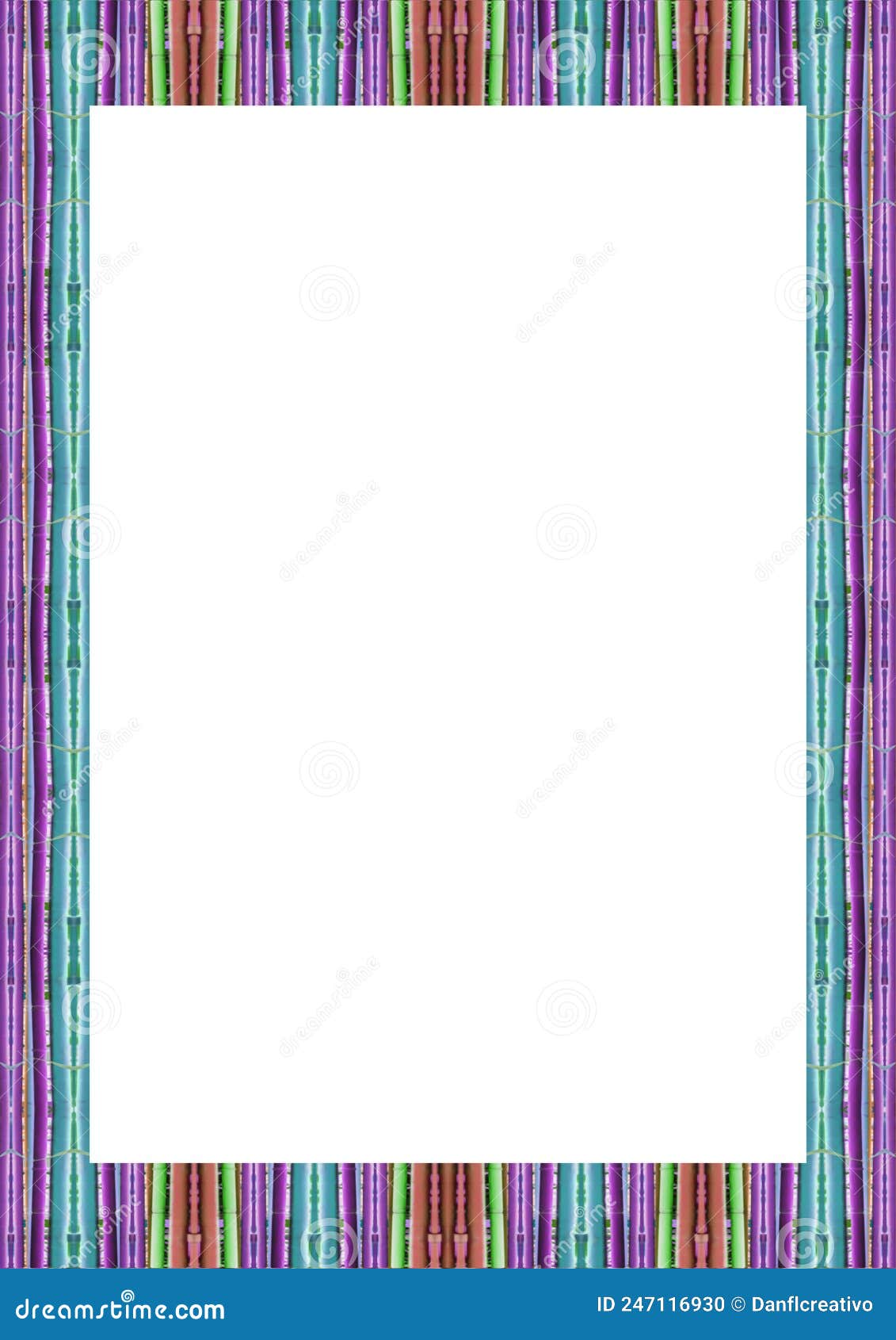 White Frame with Decorated Borders Stock Illustration - Illustration of ...