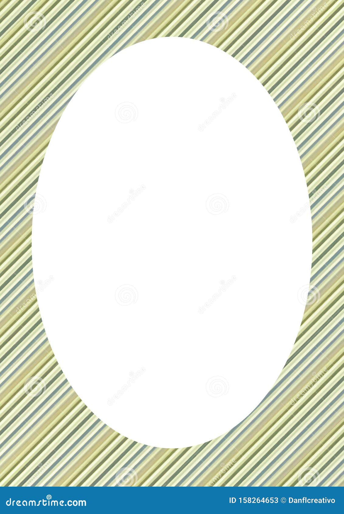 White Frame with Decorated Linear Rounded Borders Stock Illustration ...