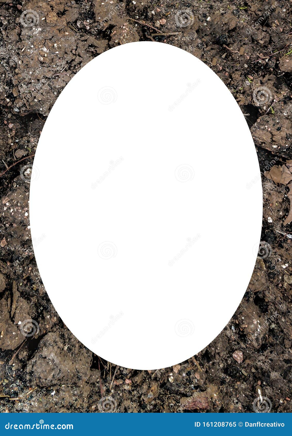 White Frame with Earth Textured Rounded Borders Stock Image - Image of ...