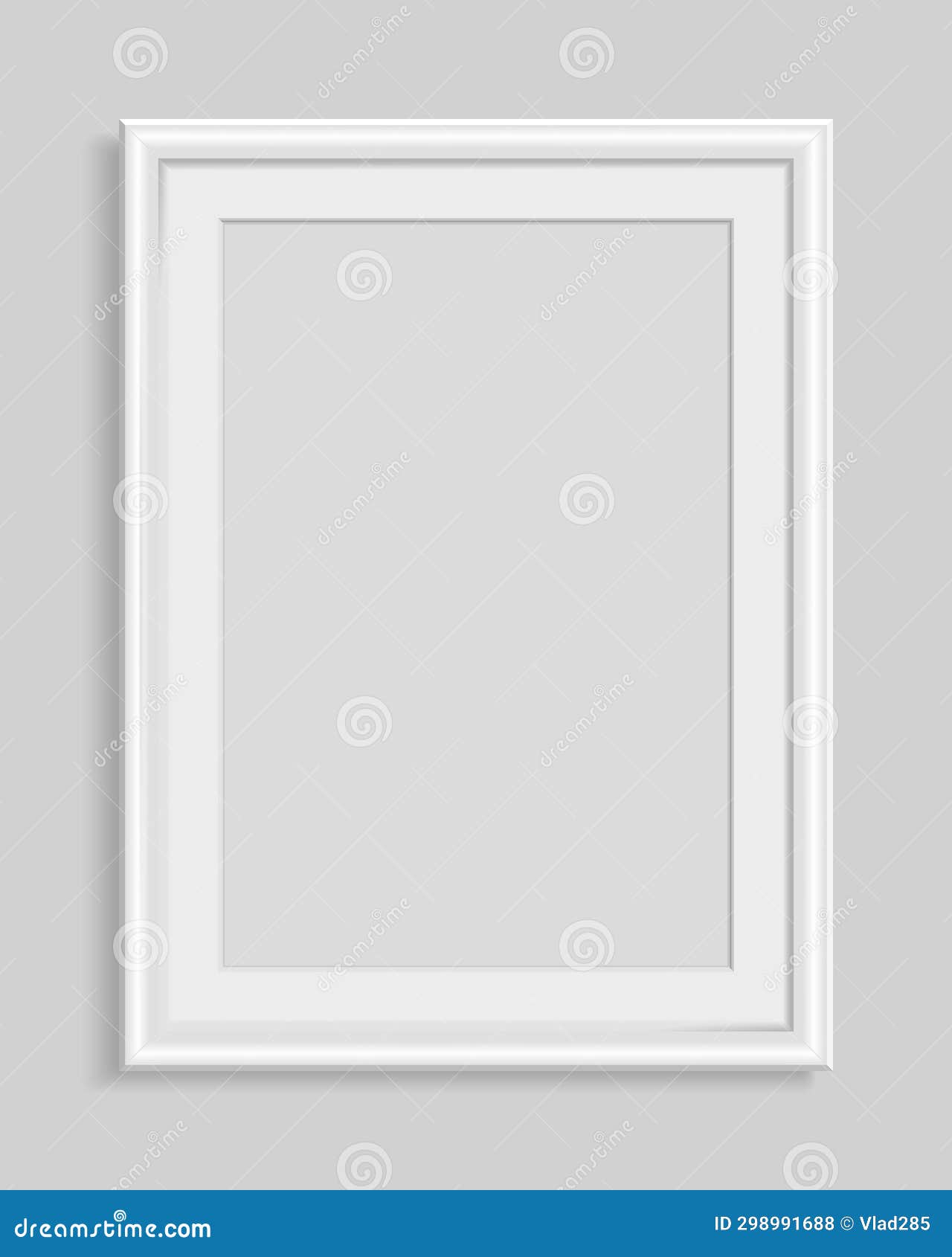 Vertical Blank White Picture Frame Stock Illustration - Illustration of ...