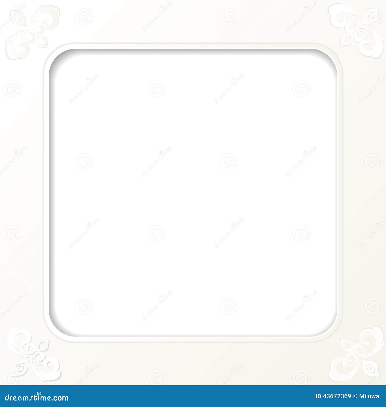 White frame stock vector. Illustration of invitation - 43672369