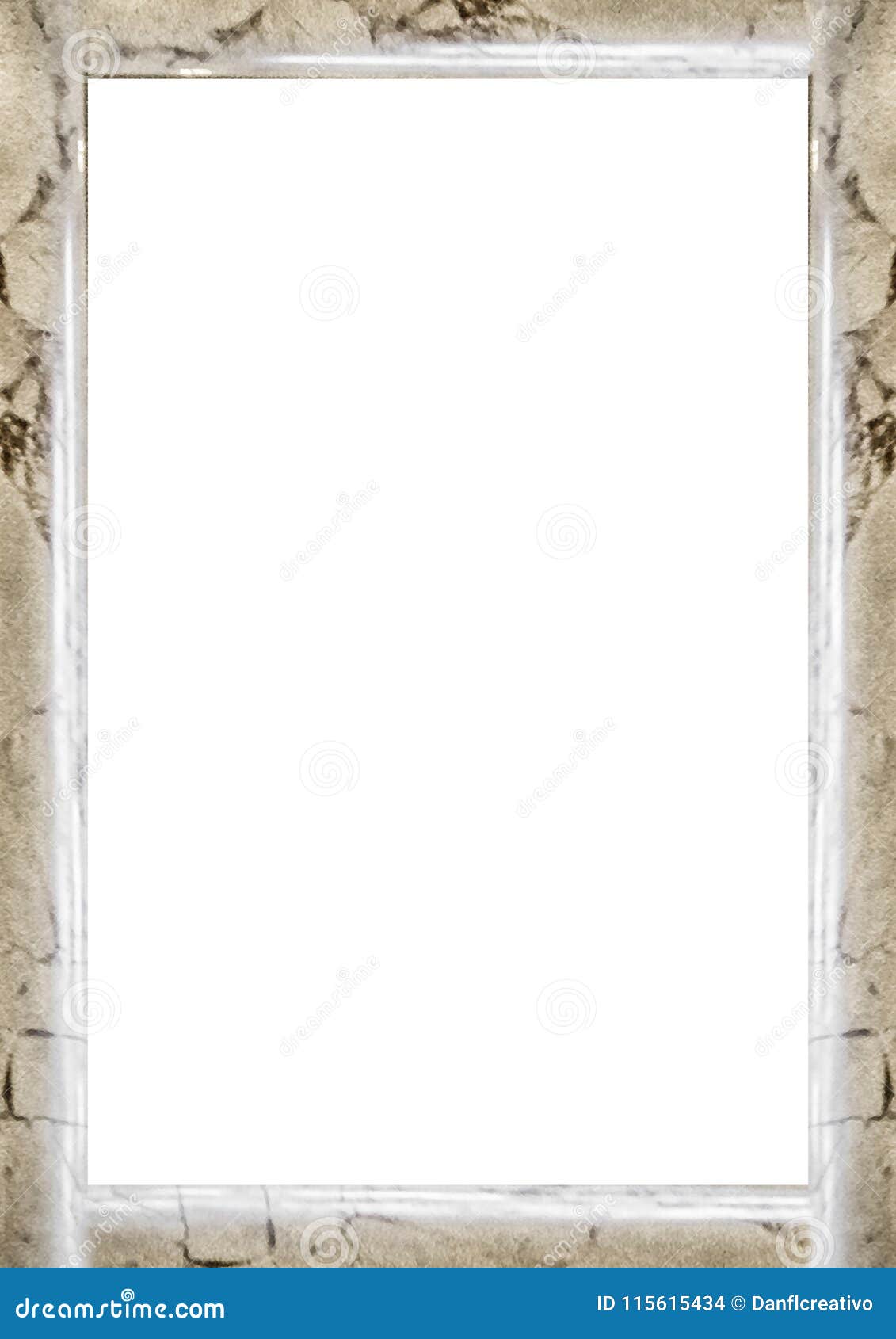 White Frame with Marble Borders Stock Photo - Image of decorated ...