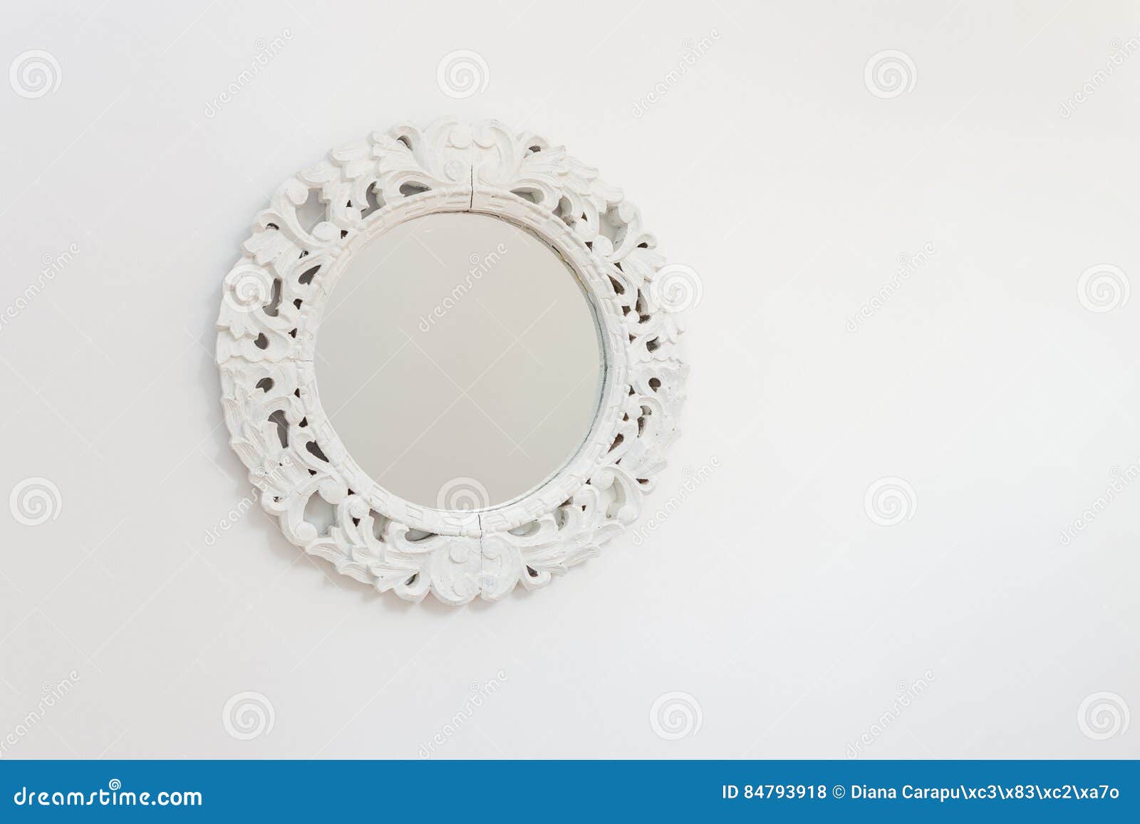 White Frame Mirror stock photo. Image of decorative, single - 84793918
