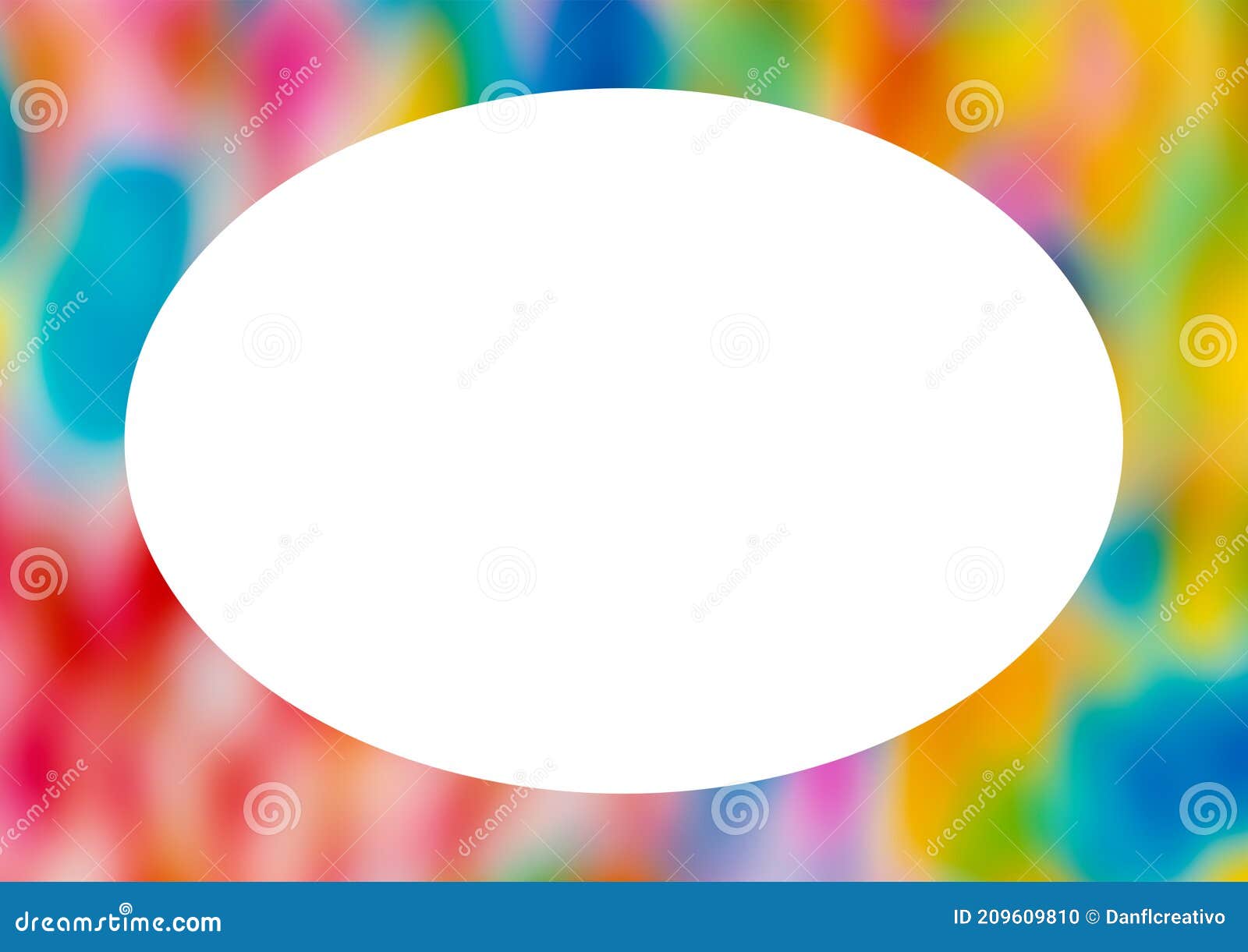 White Frame with Multicolored Rounded Borders Stock Photo - Image of ...