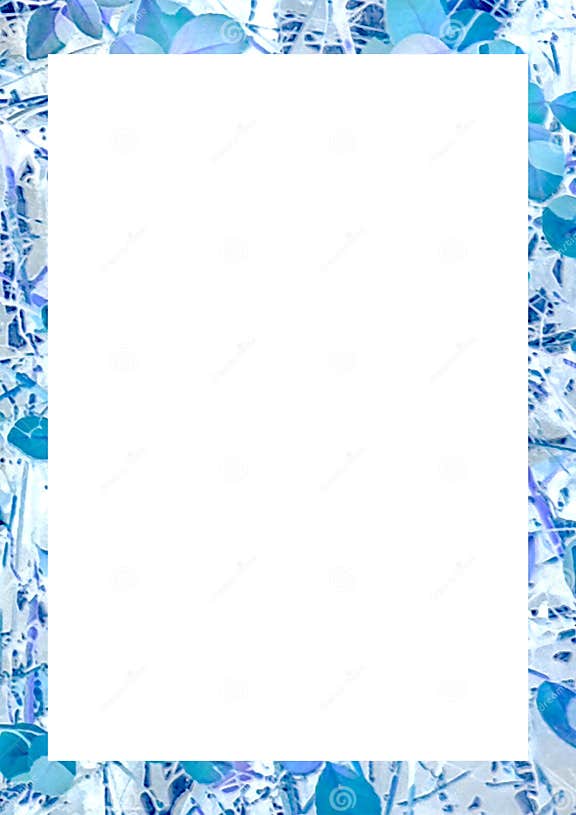 White Frame with Nature Patterned Edges Stock Illustration ...