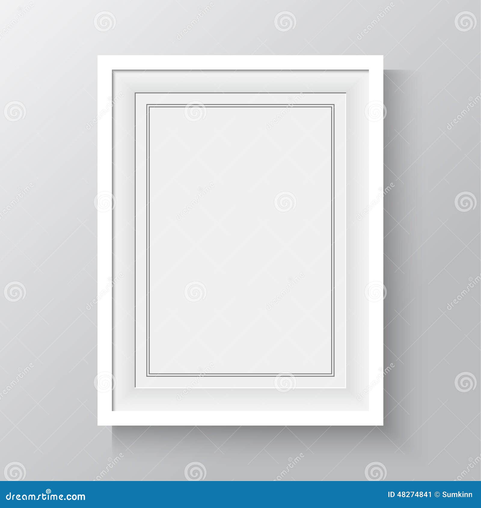 White Frame for Paintings or Photographs on the Stock Vector ...