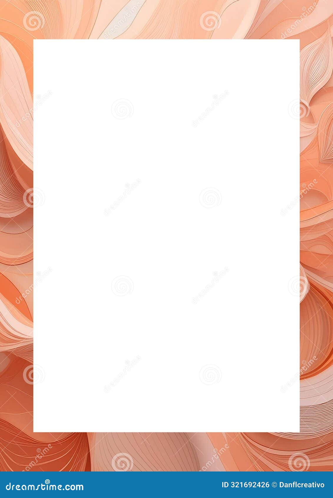 White Frame with Peach Fuzz Color Abstract Design Borders Stock ...