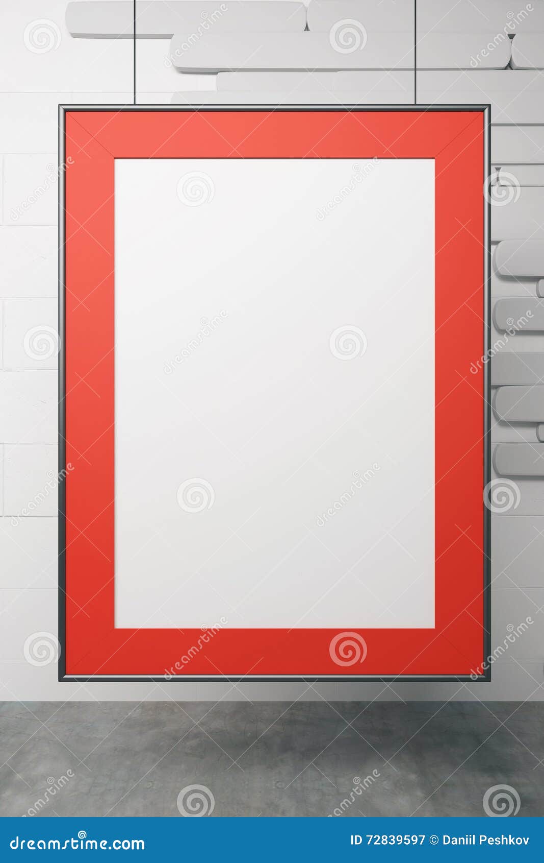 White Frame with Red Edging Stock Illustration - Illustration of ...