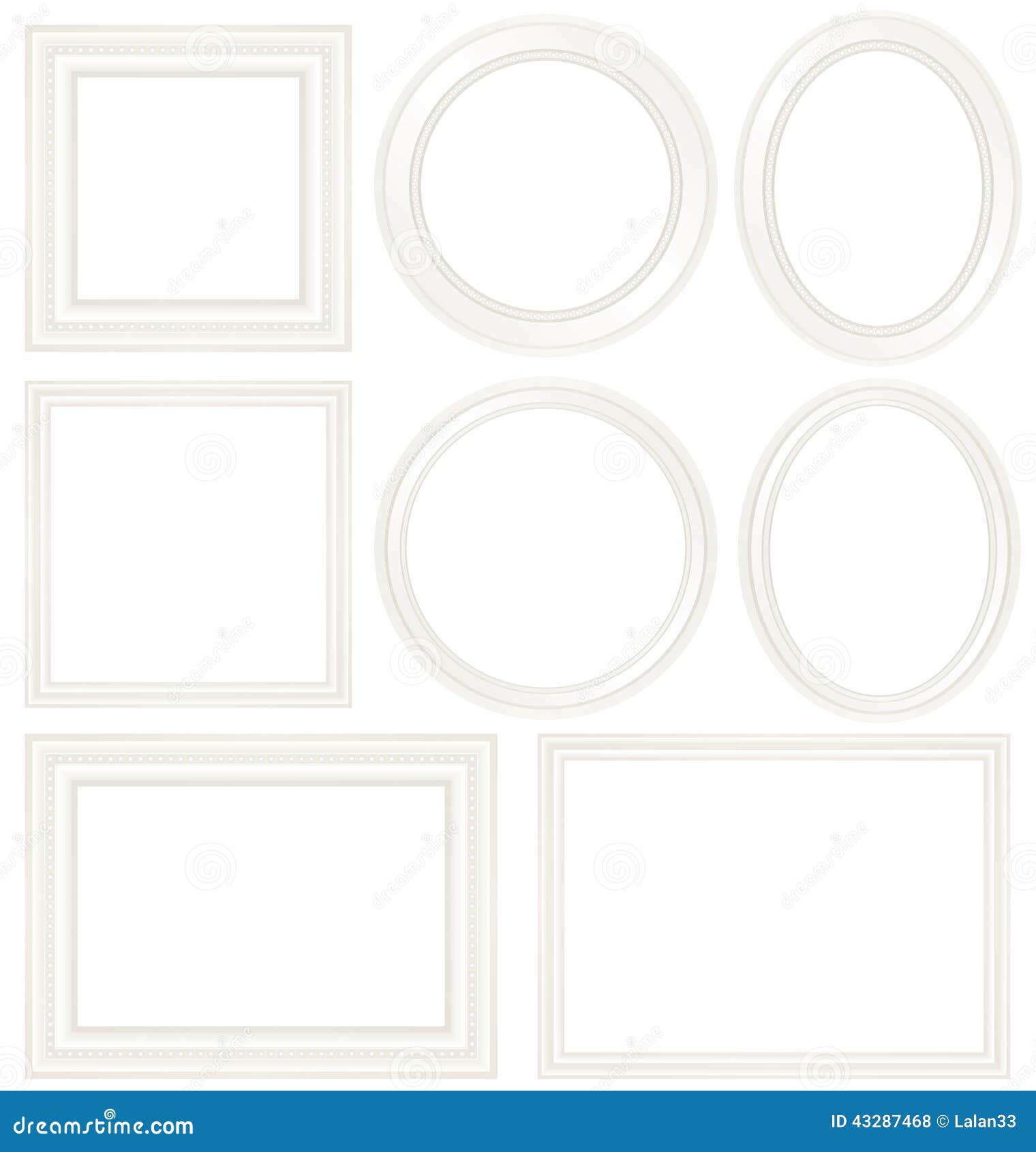 White frame. stock vector. Illustration of corner, white - 43287468