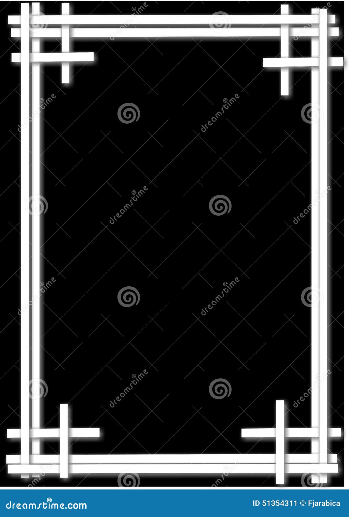 White frame stock illustration. Illustration of black - 51354311