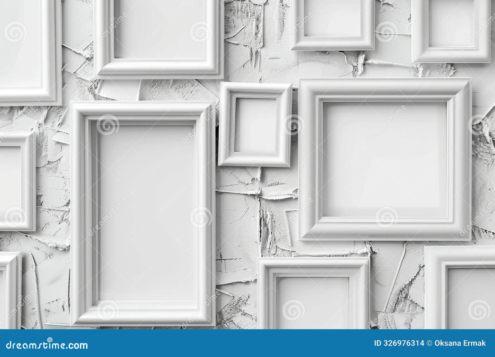 White Frame Texture Background, Realistic Square Frames, White Blank ...
