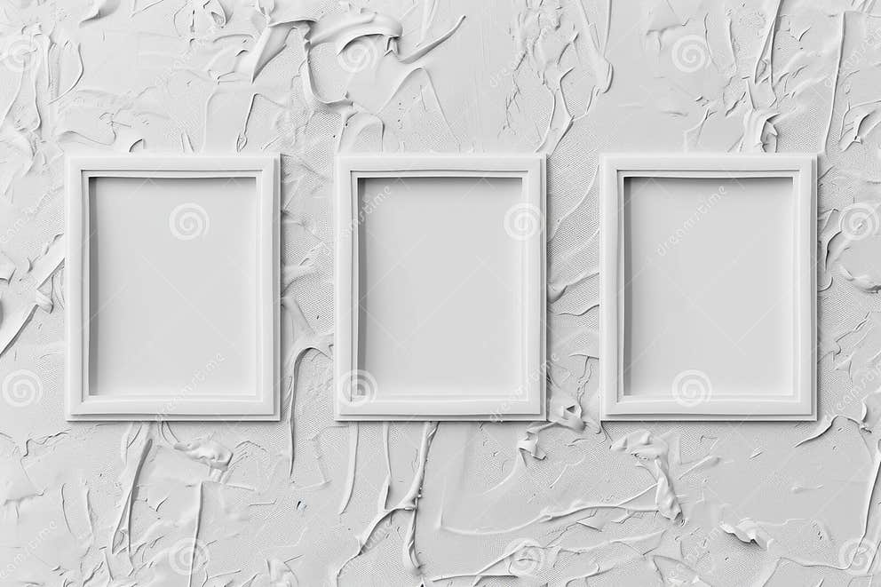White Frame Texture Background, Realistic Square Frames, White Blank ...