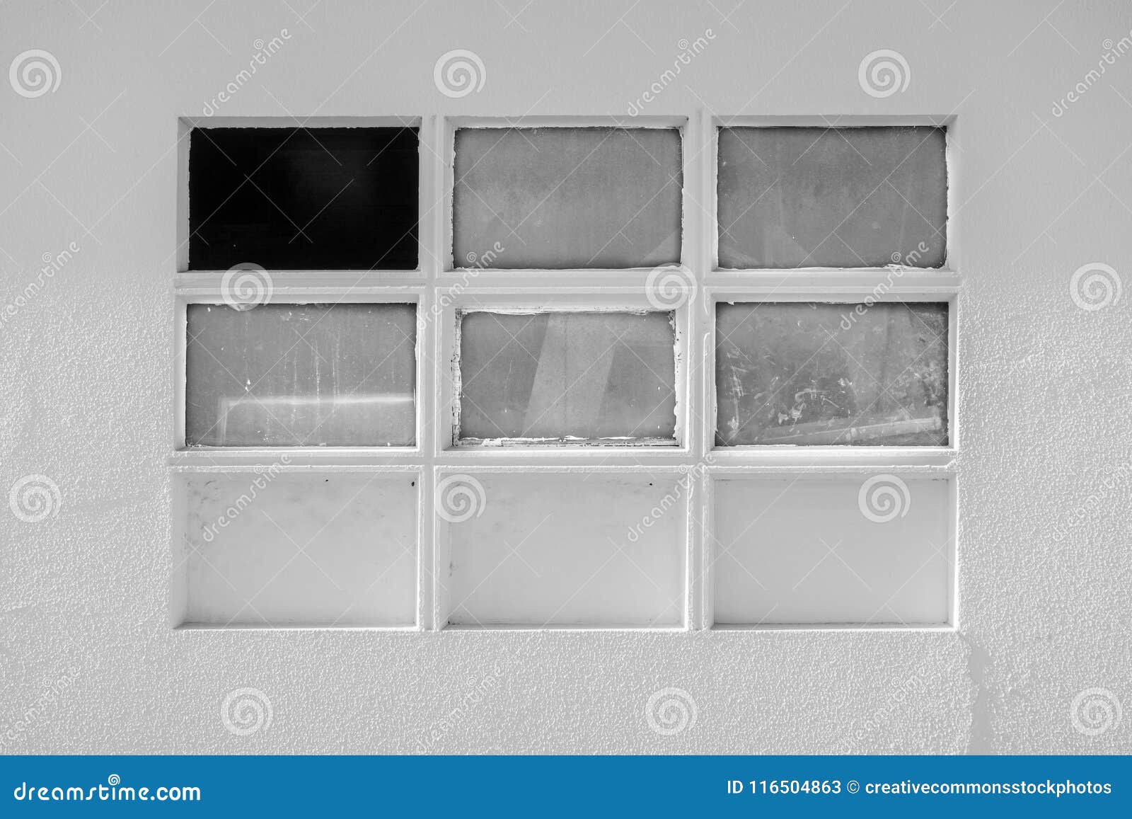 White Framed Glass Window Picture. Image: 116504863