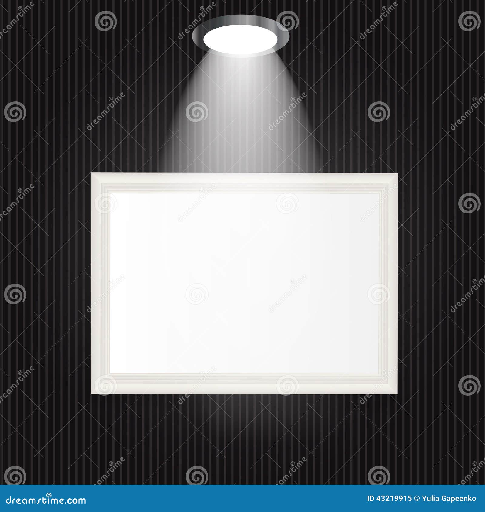 White Frames in Art Gallery Vector Illustration Stock Vector ...