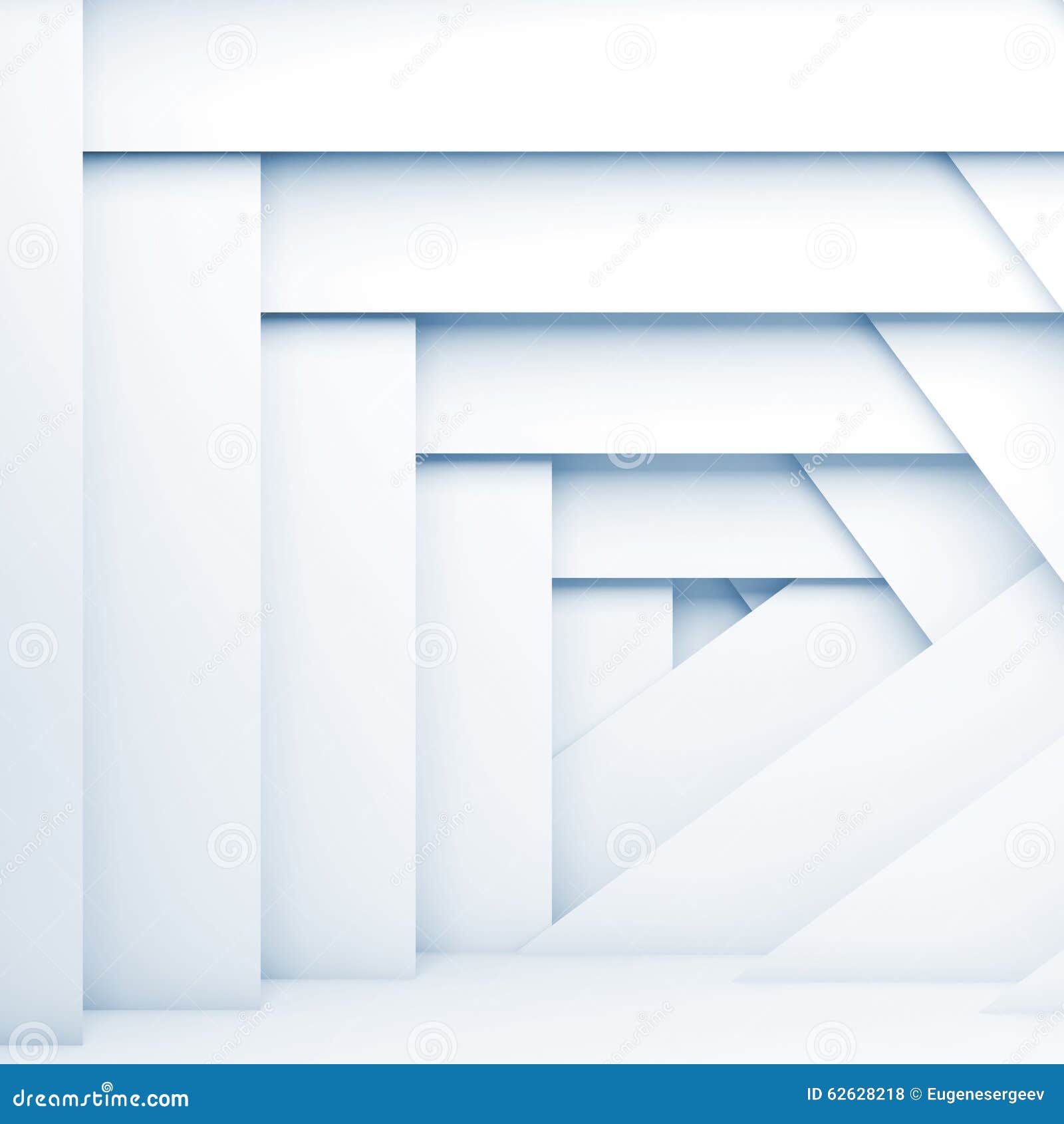 White Frames Pattern, 3 D Illustration Stock Illustration ...