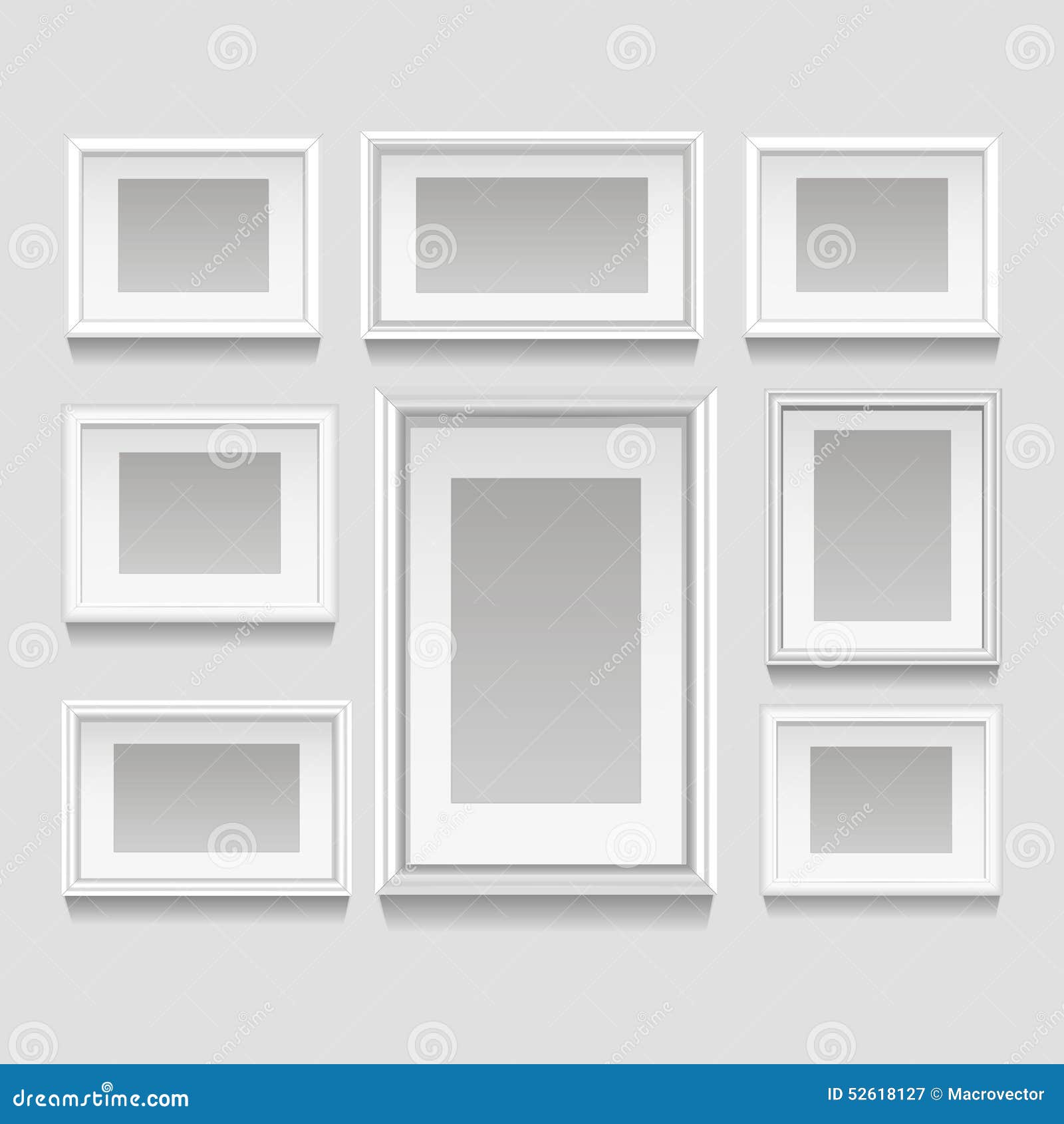 White Frames Set stock vector. Illustration of emblem - 52618127
