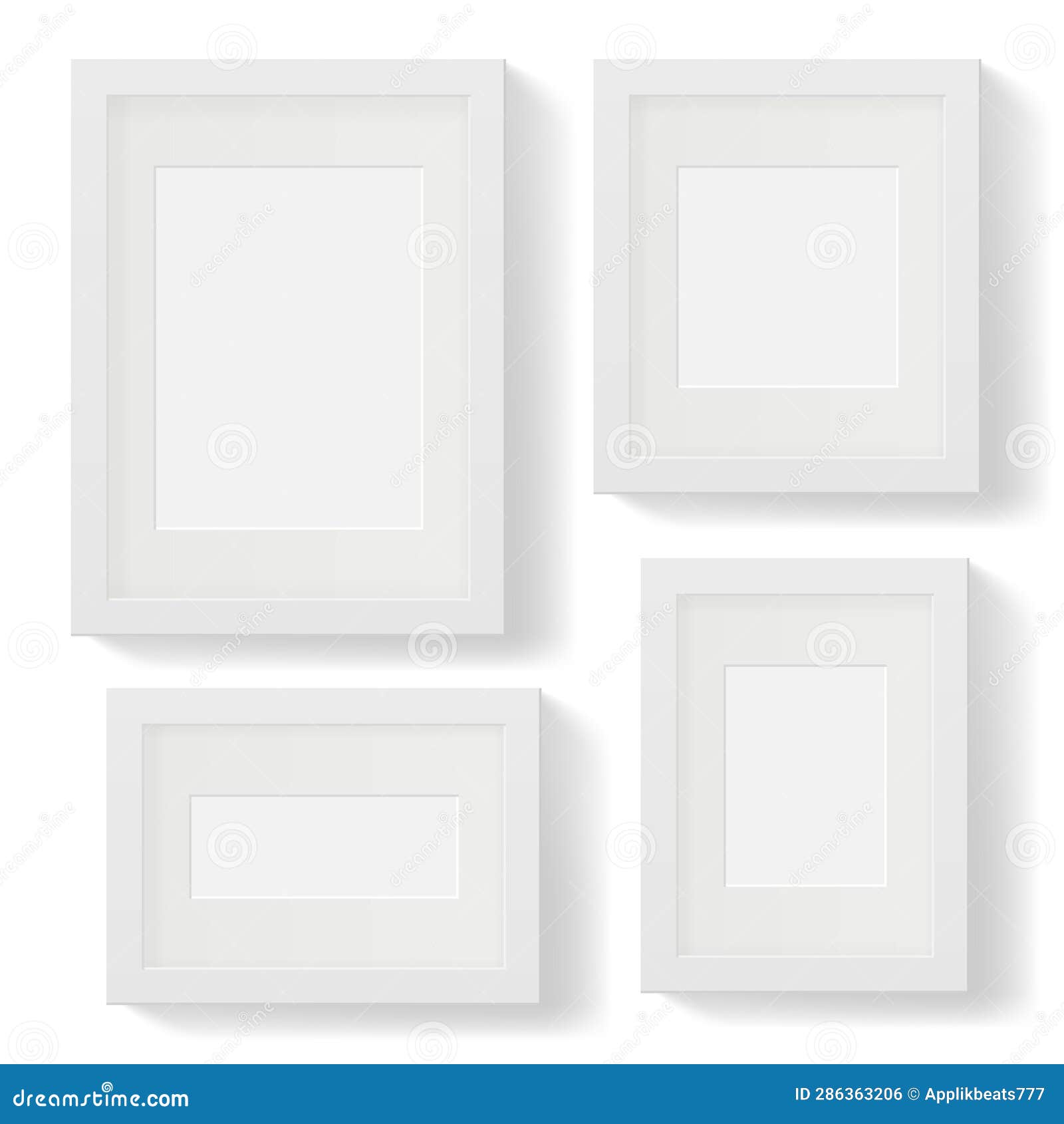 White frames stock vector. Illustration of painting - 286363206