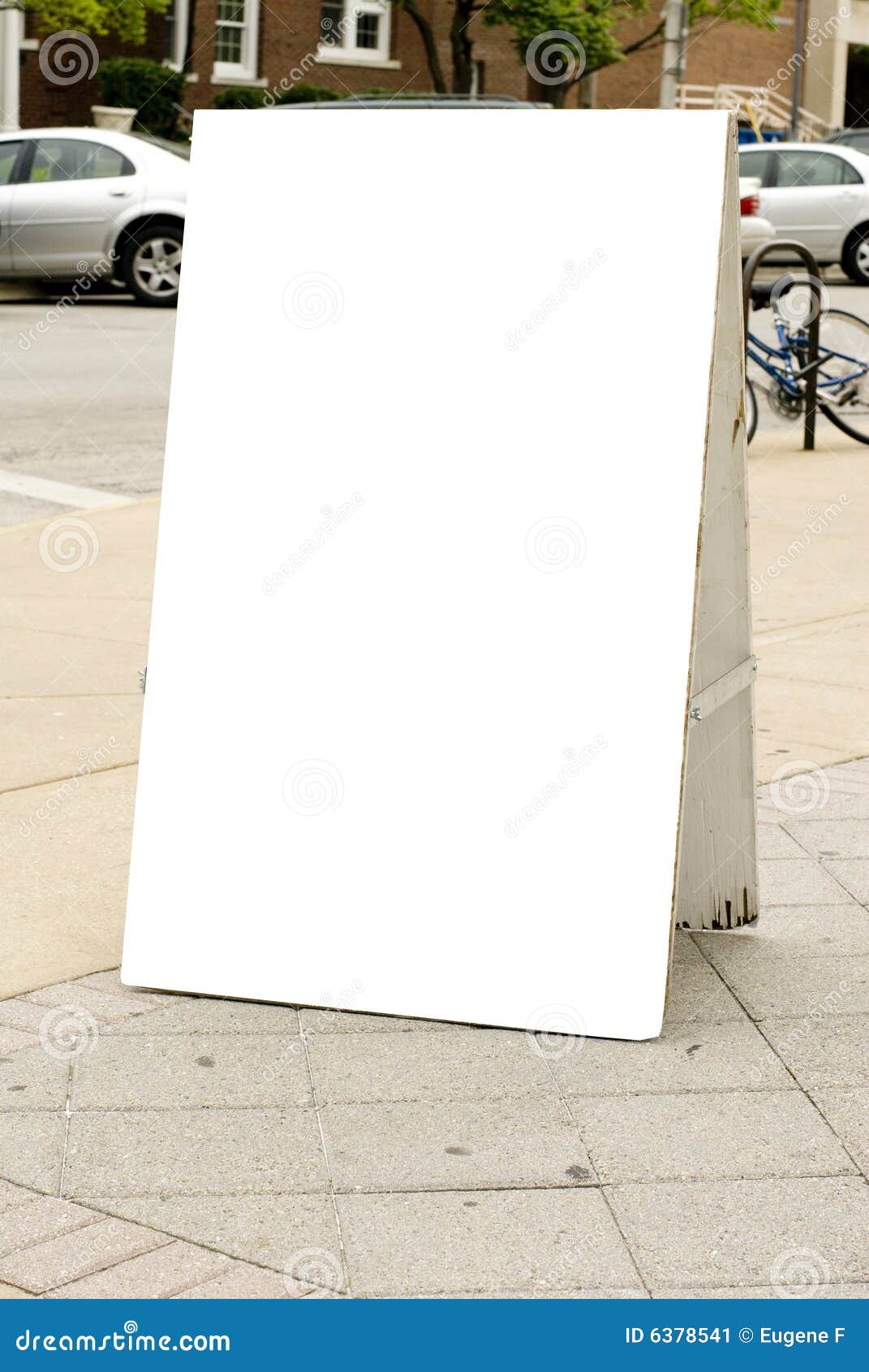 White freestanding sign stock image. Image of cardboard - 6378541