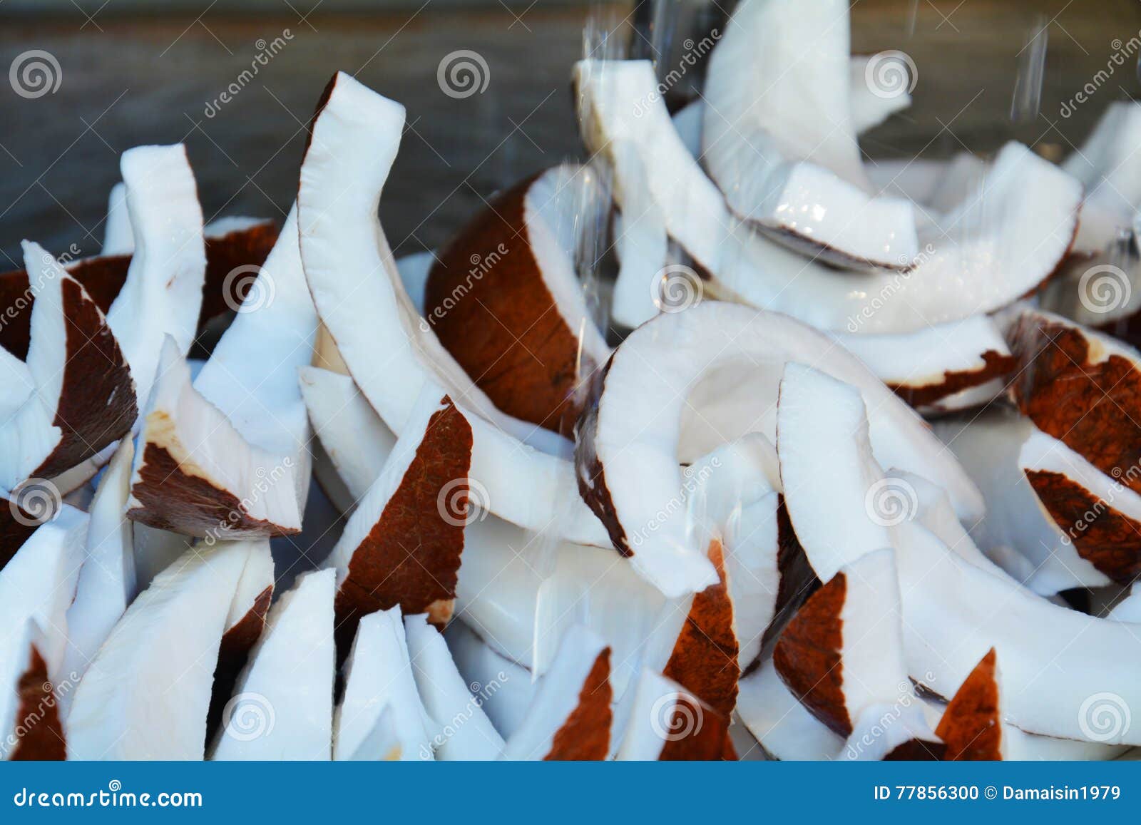 White Fresh Coconuts Background Stock Photo - Image of exotic, fresh ...