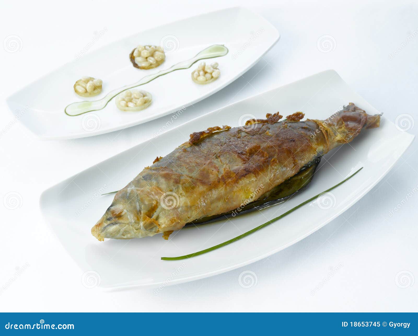 White Fried Fish on Vegetables Stock Image - Image of still, food: 18653745