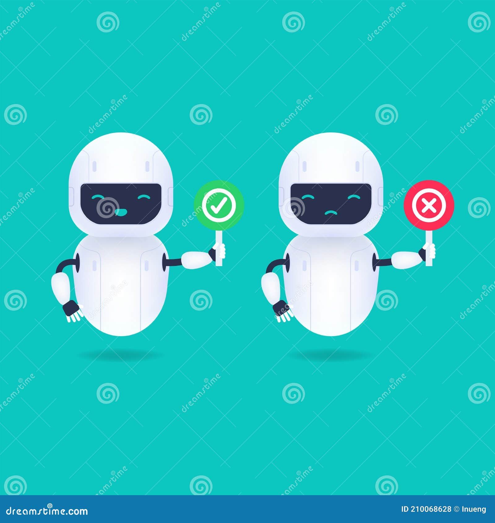 Friendly Robot In The Circle Of Text Messages. Chatbot And Social Media ...