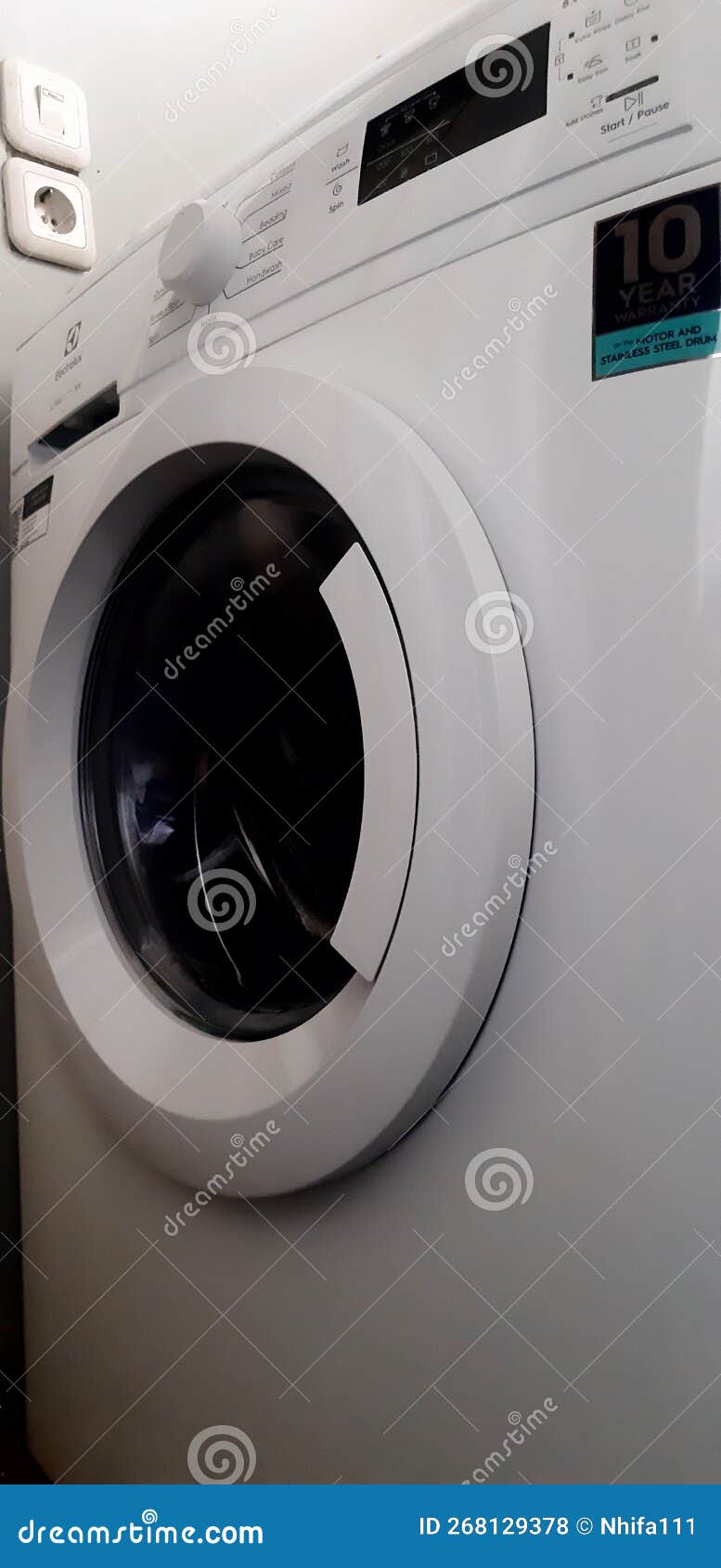 White Front Load Washer Machine Editorial Stock Photo - Image of load ...