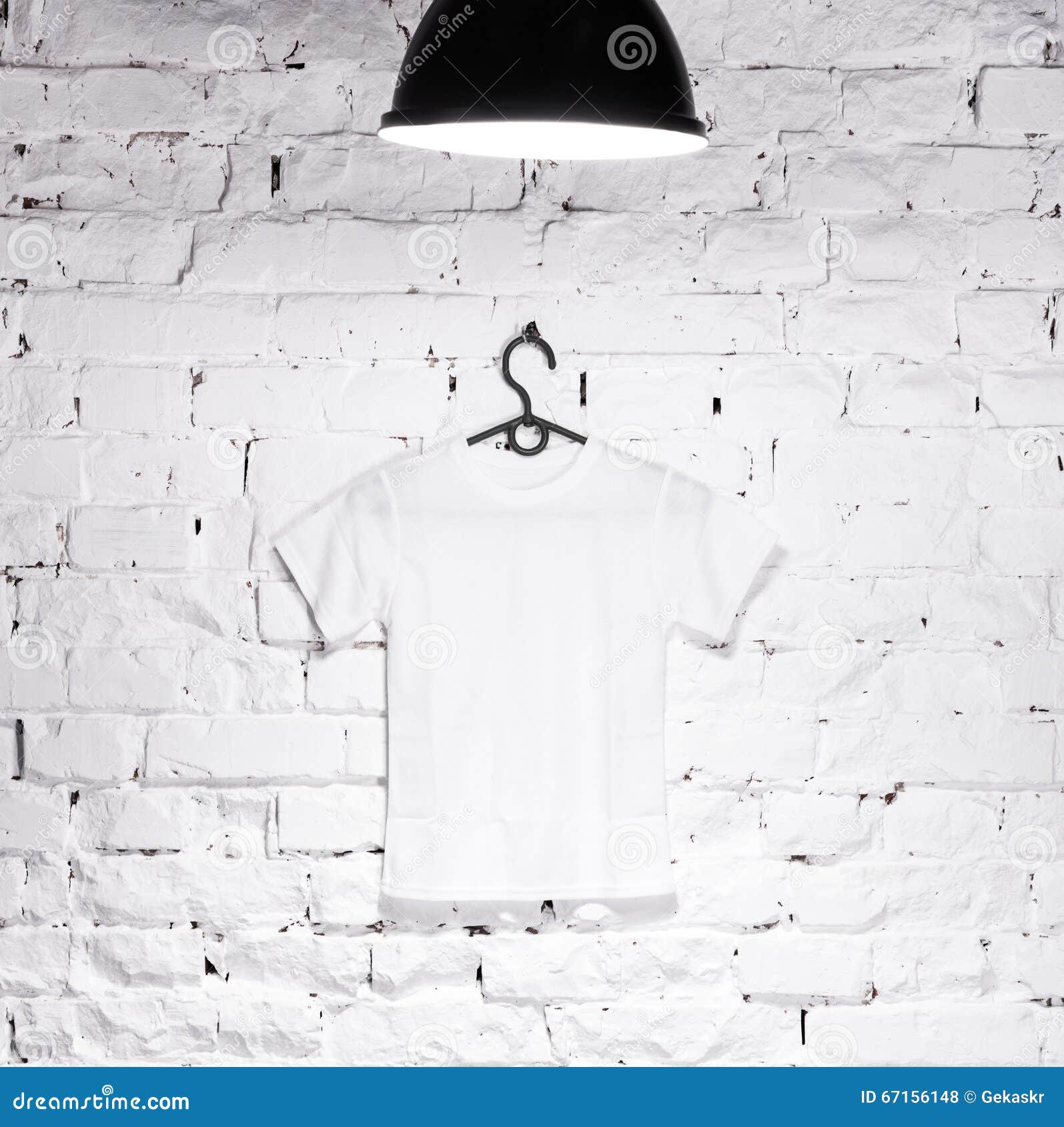 White Front T-shirt on a White Wall Stock Photo - Image of rough ...