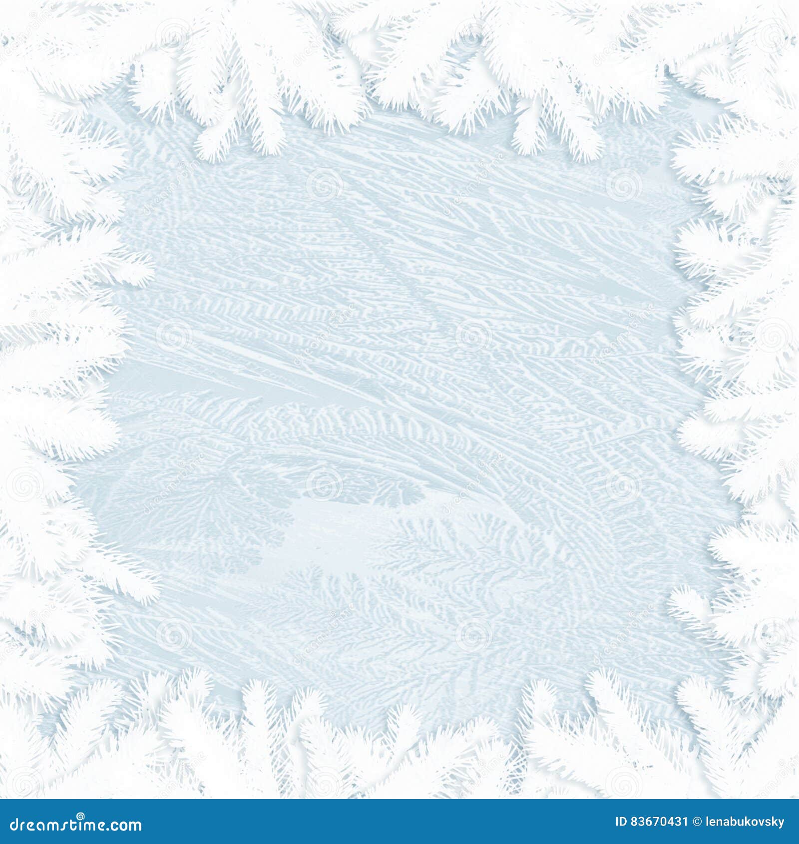 White Frost on the Glass and Twigs Border - Winter Frame Stock ...