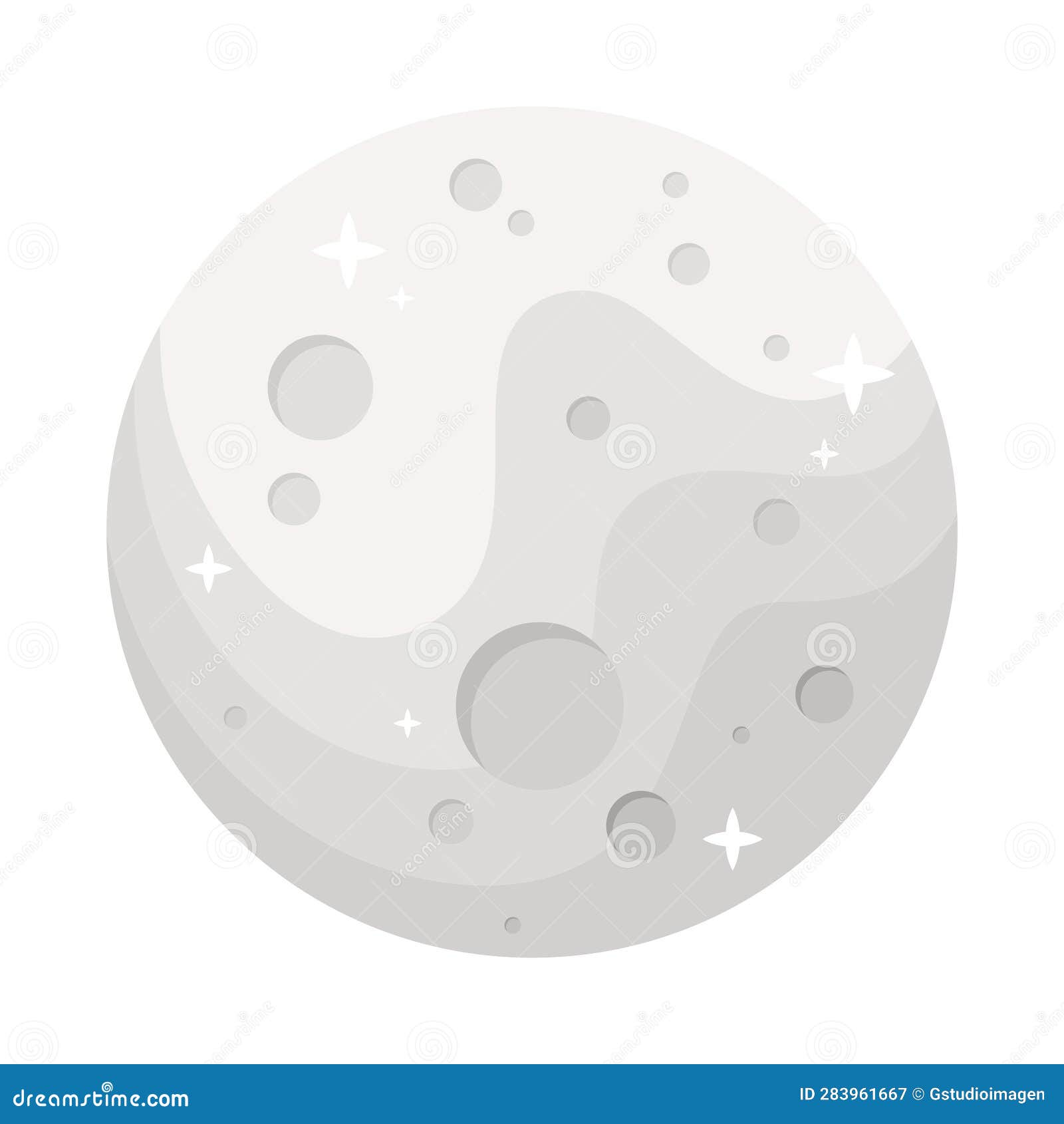 White full moon stock vector. Illustration of sphere - 283961667