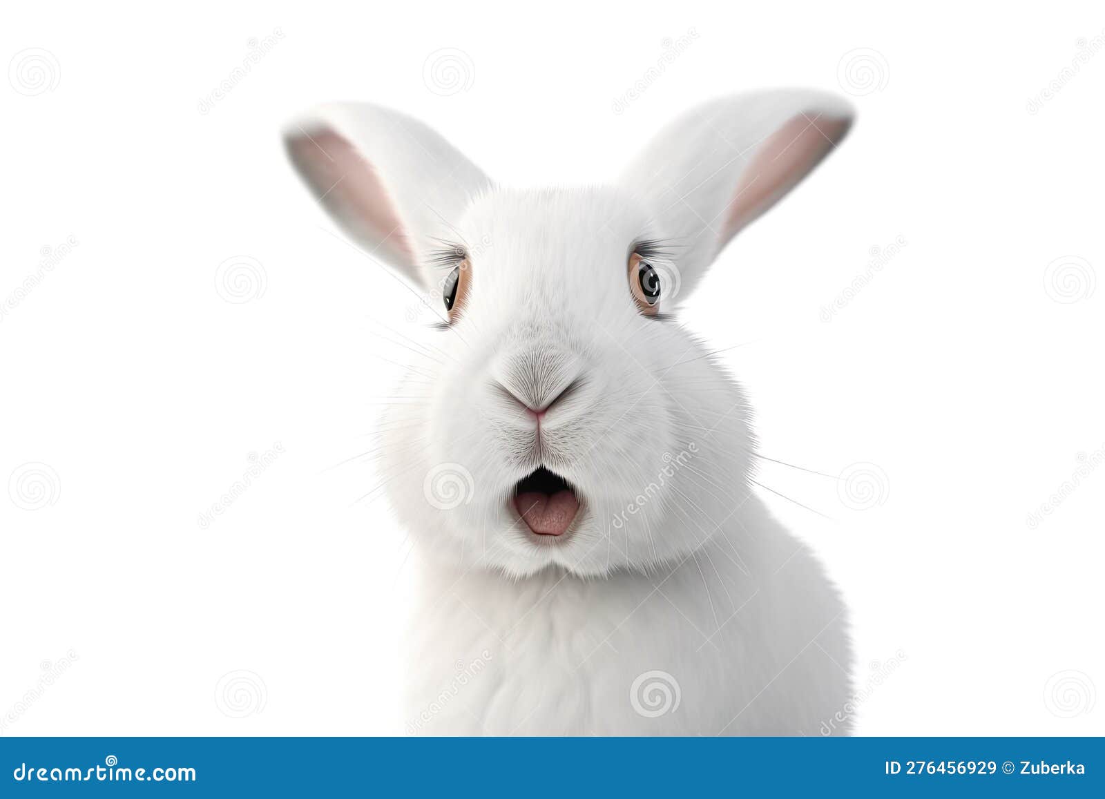White Funny Rabbit Isolated Stock Illustration - Illustration of pretty ...