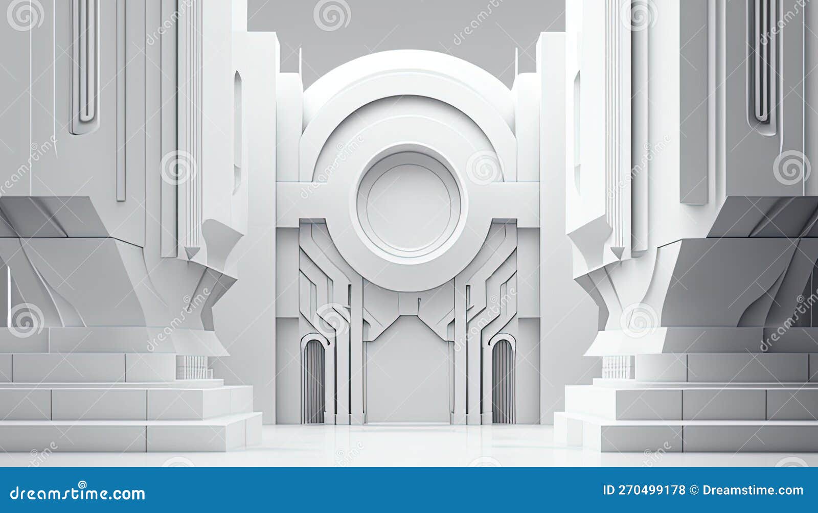 White Futuristic Backdrop, Embodying Simplicity And Clean Modernity ...