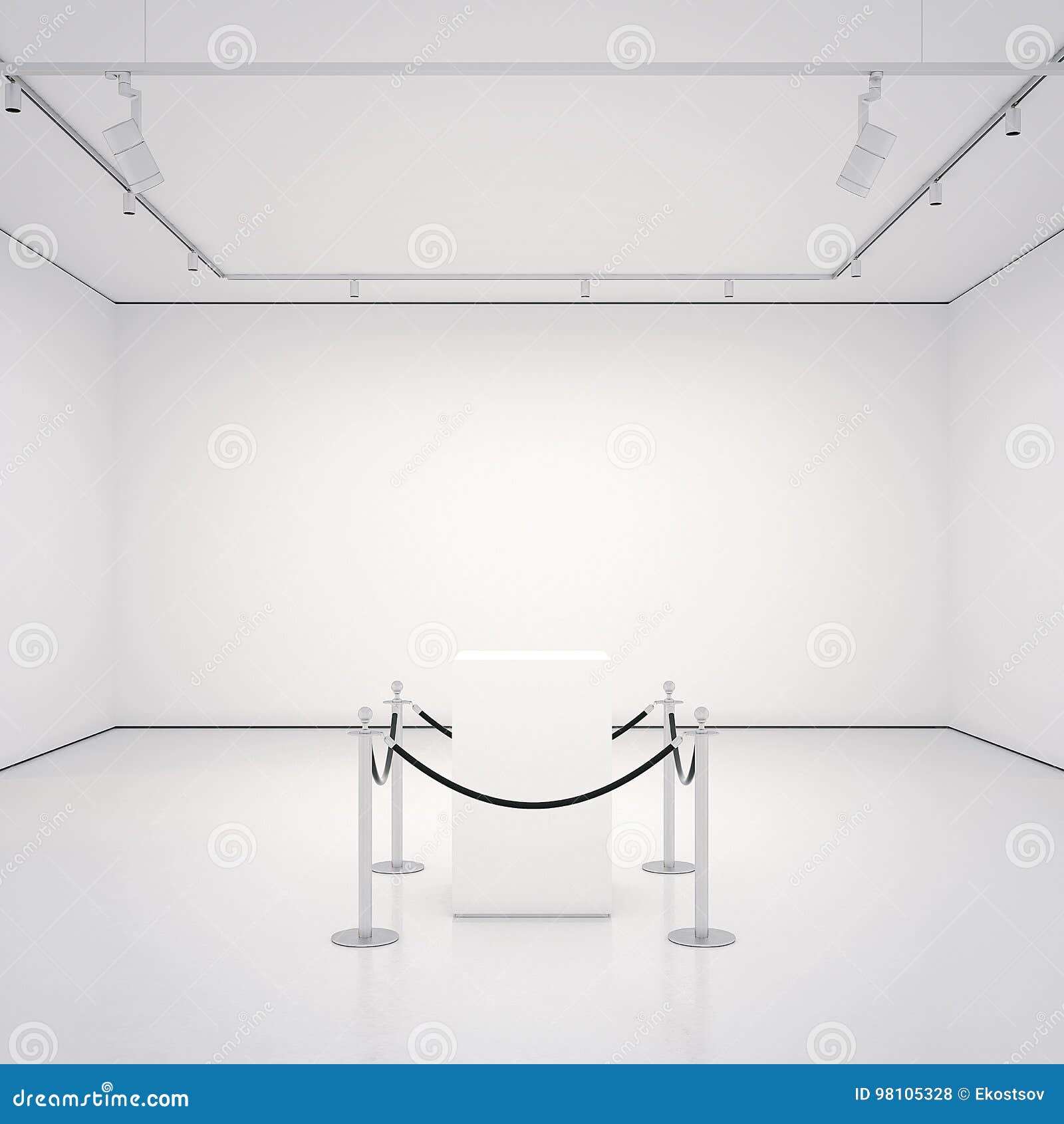Empty Showcase, 3d Exhibition Space Royalty-Free Stock Image ...