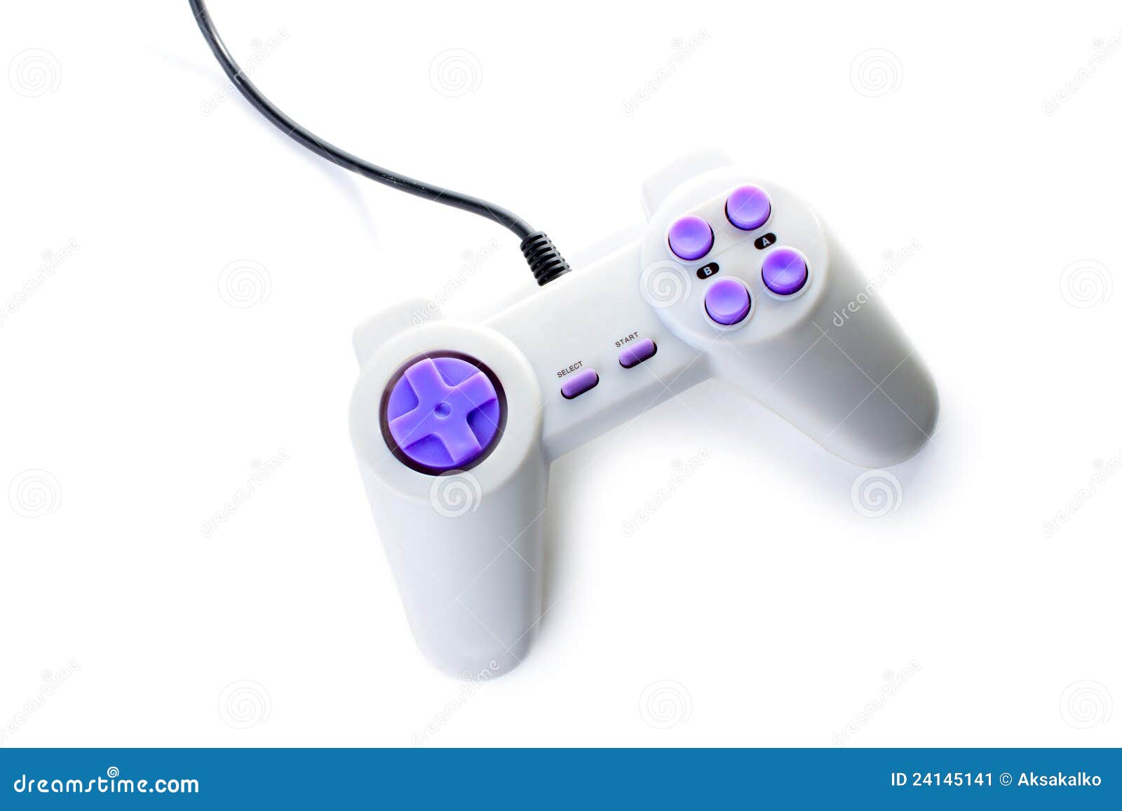 White game controller stock image. Image of stick, isolated - 24145141