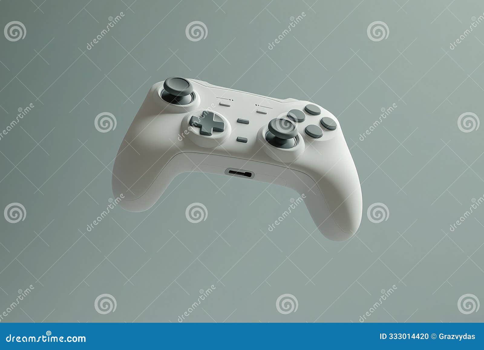 A White Game Controller Floating in the Air Stock Illustration ...