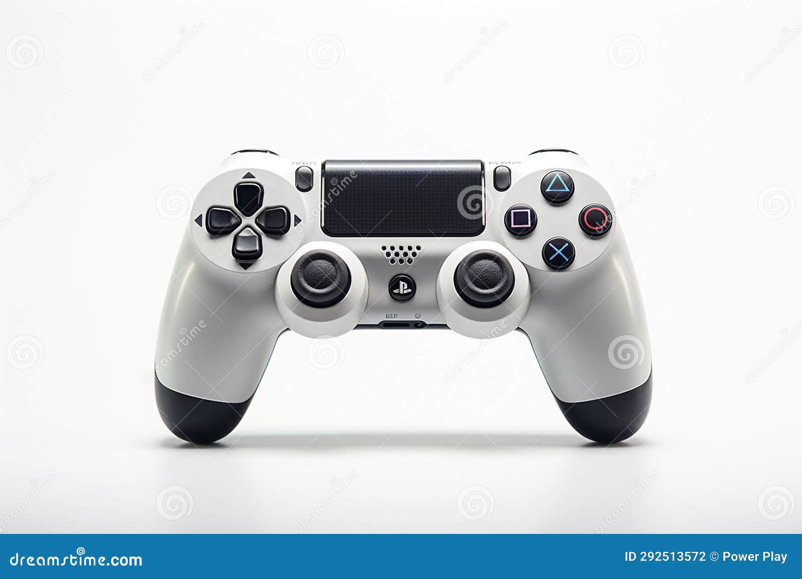 White Gamepad Isolated on White Background. 3d Rendering Stock ...